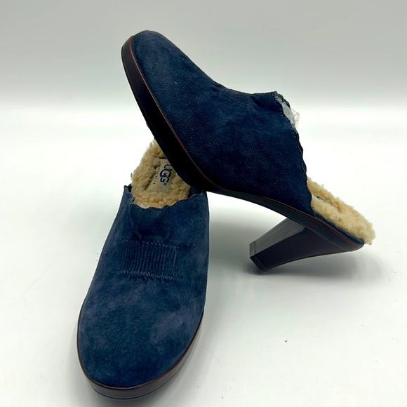 UGG | Shoes | Ugg Australia Mule Clogs Sherpa Women Navy Blue Shoes ...